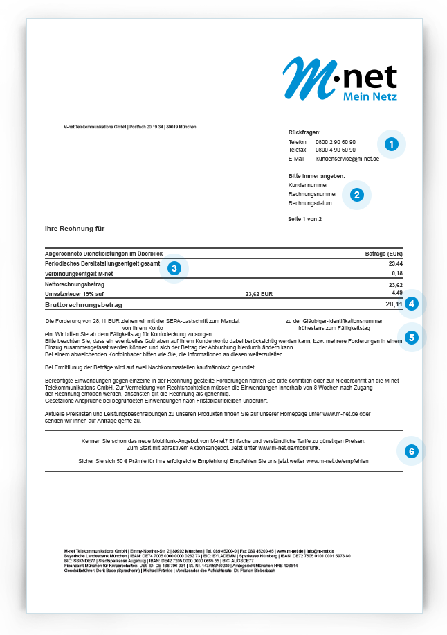 Rechnungspositionen